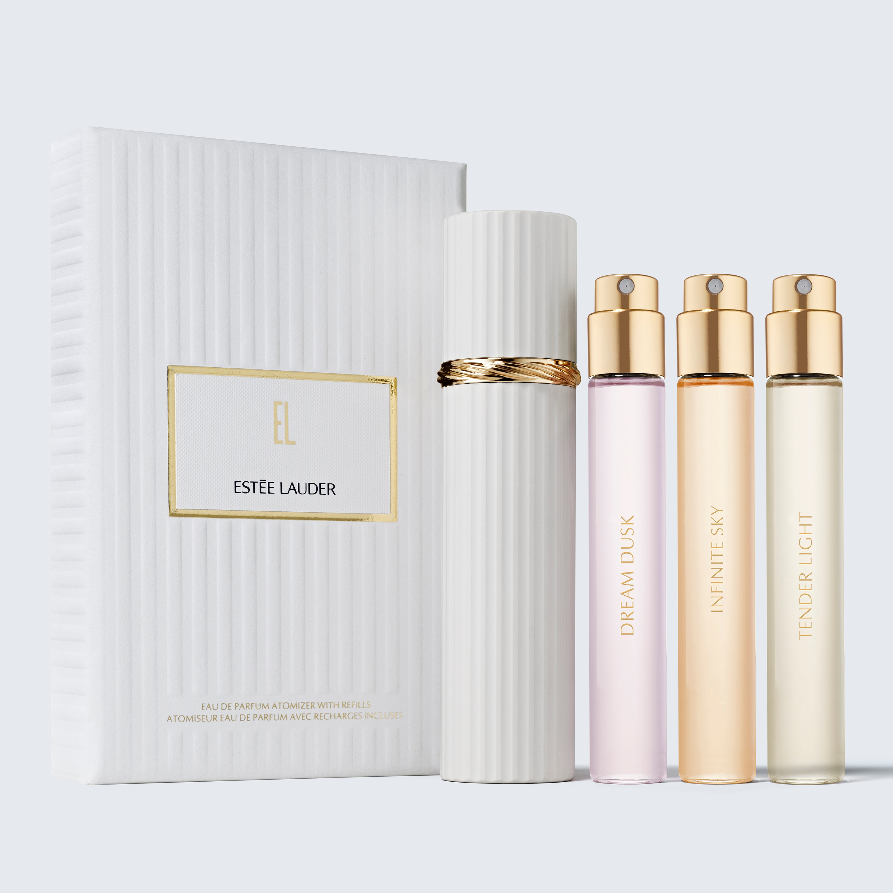 Estée Lauder Luxury Collection Atomizer Case with Refills 3 Travel Size ...