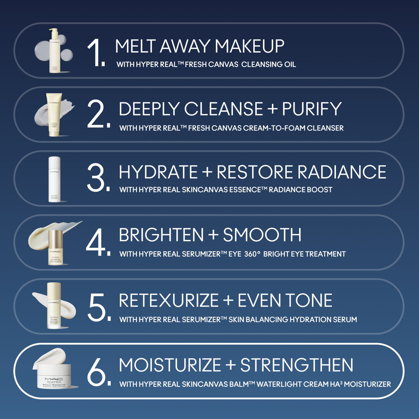 Hyper Real Crème HA 3 hydratante légère Skincanvas™ | MAC Cosmetics